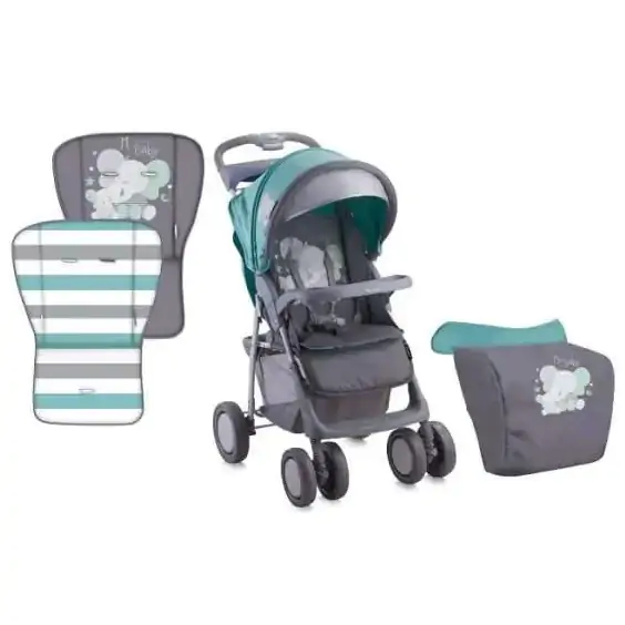 Kolica za decu Foxy Green&Grey Elephants BERTONI