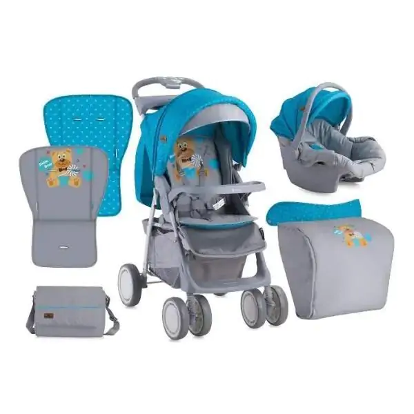 Kolica Foxy Set Blue & Grey Hello Bear BERTONI