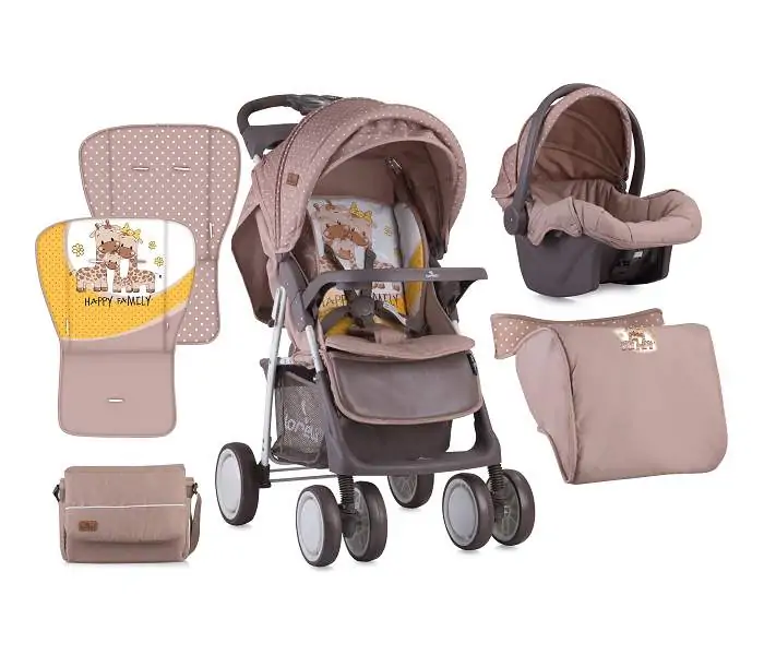 Kolica Foxy Set Beige&Yellow Happy Family BERTONI