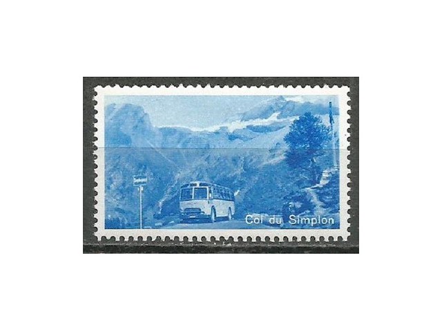 Švajcarska,Prevoj Simplon 1955.,poster stamp,čisto
