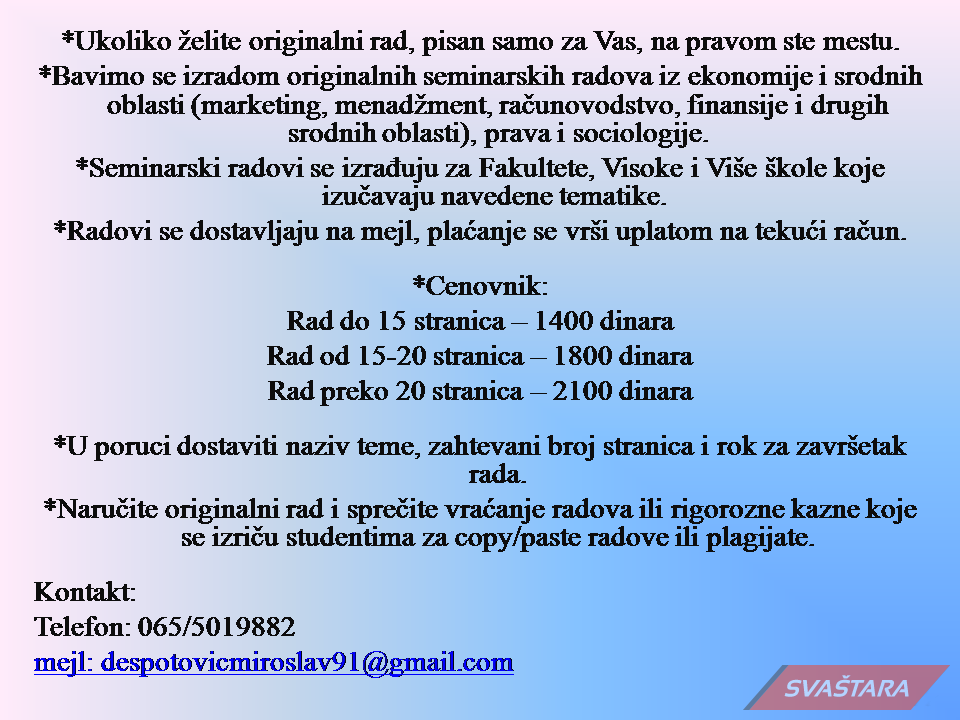 Izrada Seminarskih Radova