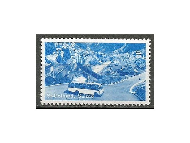 Švajcarska,Prevoj St. Gothard 1955.,poster stamp,čisto