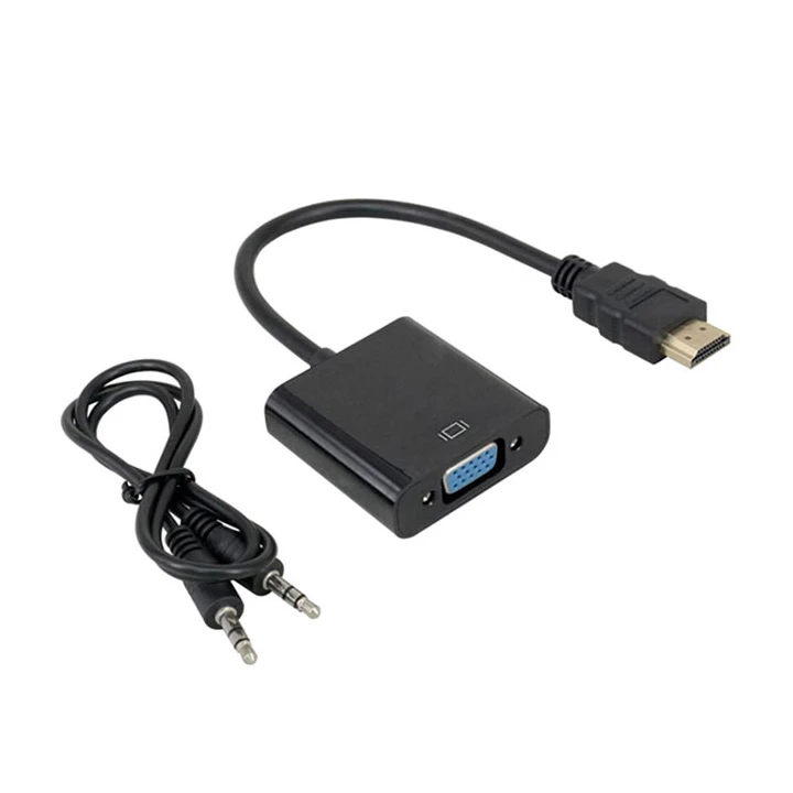 Kabl HDMI AM IN - VGA F + 3.5mm ST F OUT, 0.2m