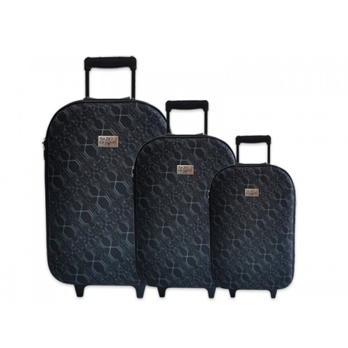 Set od 3 kofera Cairo Black Pattern