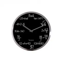 Matematički sat crni V.2