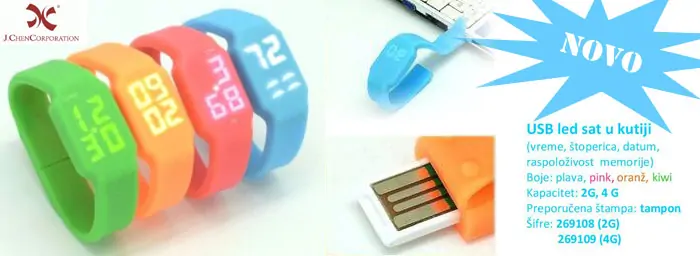 USB memorija sa satom 4Gb plava