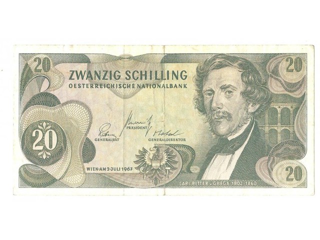 Austrija 20 schilling 1967