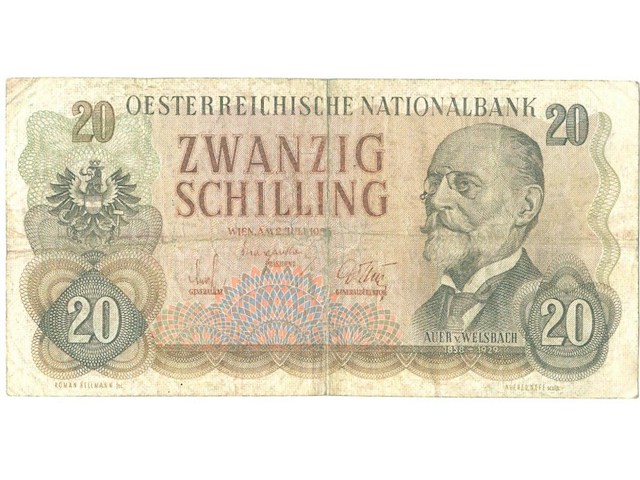 Austrija 20 schilling 1956