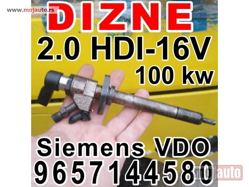 DIZNE Siemens VDO 9657144580 Pežo 2,0 HDI-16V 100KW Peugeot Citroen