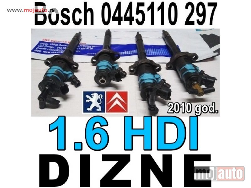 DIZNE Bosch 0445110 297 Pežo 1,6 HDI Peugeot Citroen 2010god