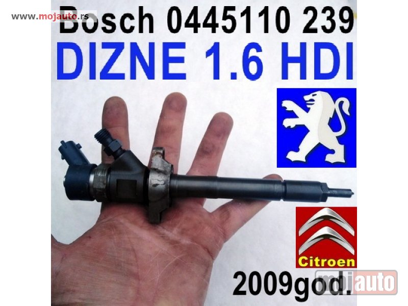 DIZNE Bosch 0445110 239 Pežo 1,6 HDI Peugeot Citroen 2009god