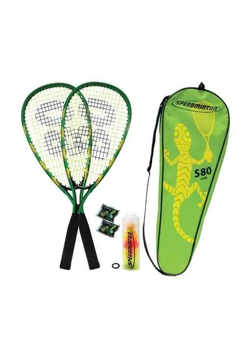 Set reketa i loptica za noćno igranje za speedminton S60 Speedminton