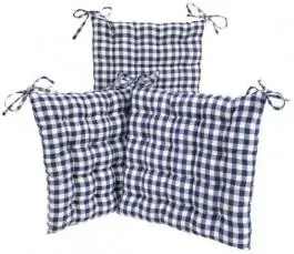 Jastuk za stolice BODIL 40x40x5cm karirano/plavi