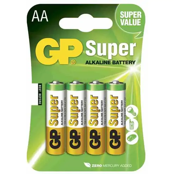 Baterija SUPER Alkalna 15A-U4 GP