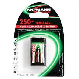 Punjiva baterija akumulatorska 250mAh, 9V 1/1 ANSMANN