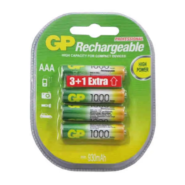 Punjive baterije AAA 960 mAh 3+1 100AAAHC-U3+1