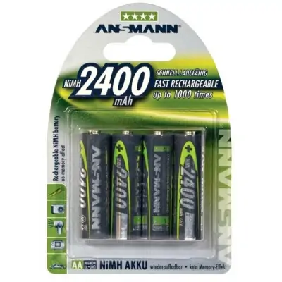 Baterije akumulatorske 2400 mAh AA, NiMh, 1.2V LR06 4/1 ANSMANN