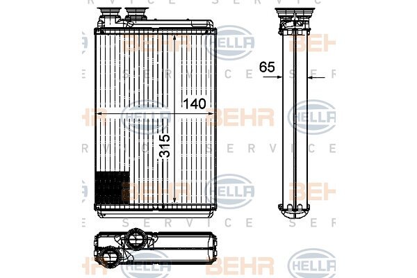 Grejač kabine Citroen C5 00-08 (6448S7), Behr