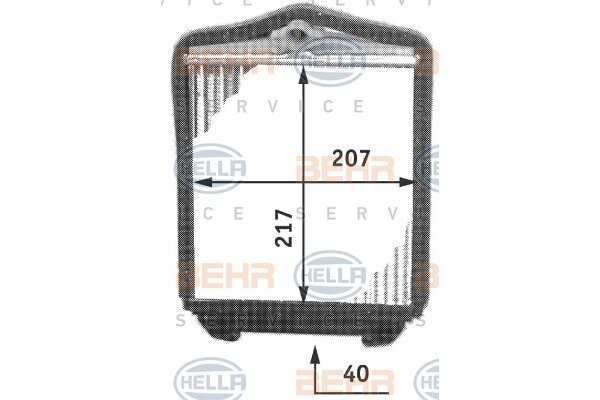 Grejač kabine Mercedes 124/E-KLASSE 84-/93-96 (0028356401), Behr