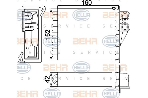 Grejač kabine Mercedes SPRINTER 06- (0038359001), Behr