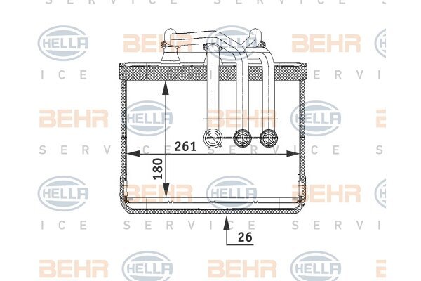 Grejač kabine BMW 7 E65/E66 02-08 (64116906270), Behr