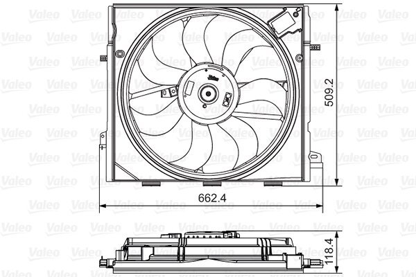 Ventilator hladnjaka 60V223W1X - Renault Espace 15-