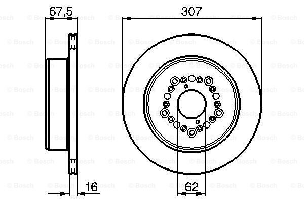 Zadnji kočioni diskovi BS0986479023 - Lexus LS 94-00