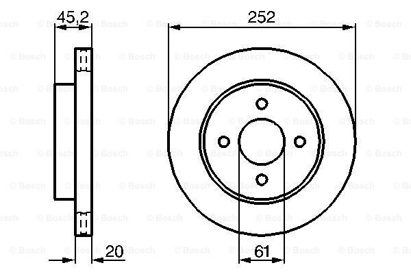 Prednji kočioni diskovi BS0986479238 - Nissan Almera 95-00