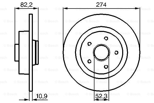 Zadnji kočioni diskovi BS0986478744 - Renault Laguna 01-07