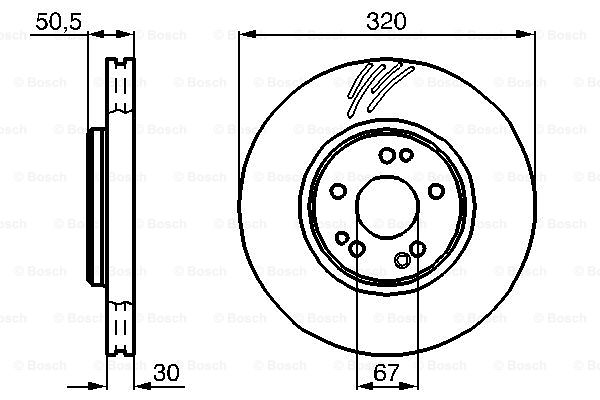 Prednji kočioni diskovi BS0986478791 - Mercedes-Benz Razred SL 89-01