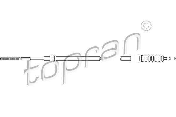 Sajla ručne kočnice Volkswagen Passat 88-01, nazad, 1740mm