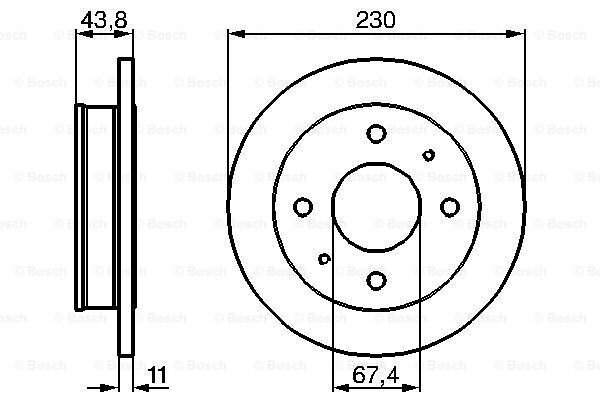 Prednji kočioni diskovi BS0986478727 - Hyundai Atos 98-02