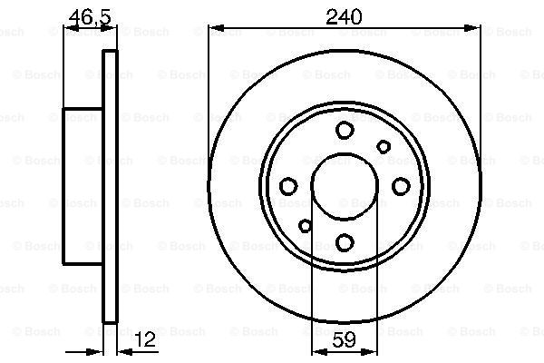 Prednji kočioni diskovi BS0986478353 - Fiat Uno 83-02