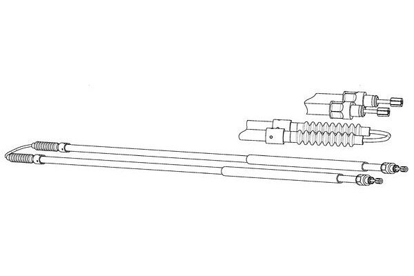 Sajla ručne kočnice Citroen Jumper 94-02, nazad, 2806 mm