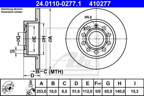 Zadnji kočioni diskovi 24.0110-0277.1 - Volkswagen Scirocco 08-