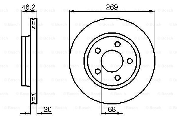 Zadnji kočioni diskovi BS0986478316 - Audi A8 94-03