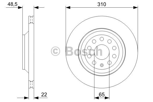 Zadnji kočioni disk BS0986479303 - Audi A3 03-