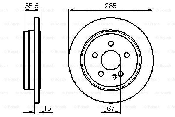 Zadnji kočioni diskovi BS0986478469 - Mercedes-Benz Razred M 98-05