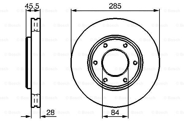 Prednji kočioni diskovi BS0986478693 - Toyota Hiace 95-06