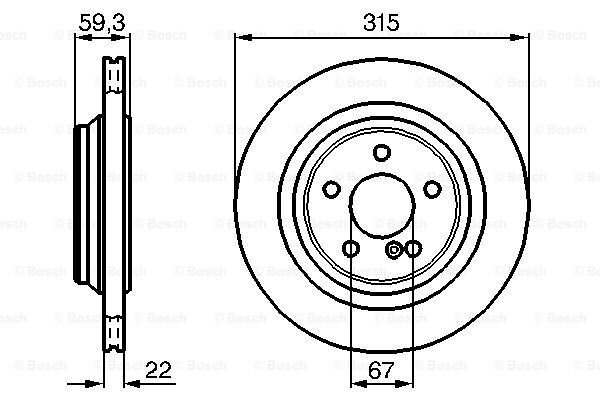 Zadnji kočioni diskovi BS0986478966 - Mercedes-Benz Razred CL 99-06