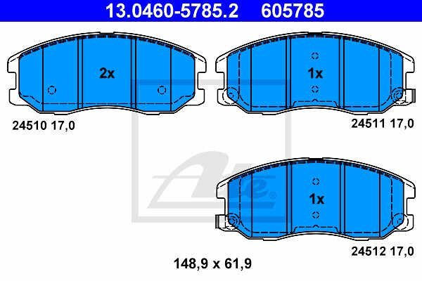 Prednje kočione pločice 13.0460-5785.2 - Chevrolet Captiva 06-11