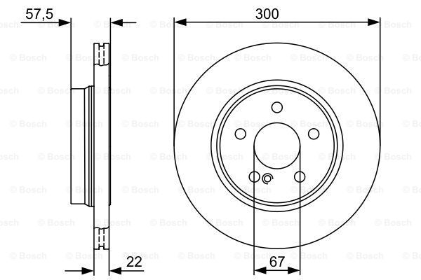 Zadnji kočioni diskovi BS0986479411 - Mercedes-Benz Razred C 07-14