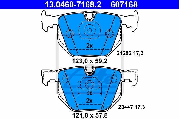 Zadnje disk kočne pločice 13.0460-7168.2 - BMW