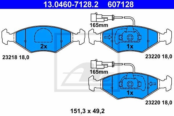 Prednje disk kočne pločice 13.0460-7128.2 - Fiat Palio 97-