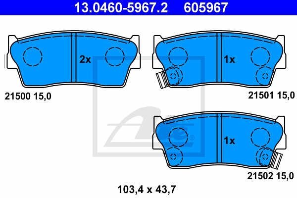 Prednje disk kočne pločice 13.0460-5967.2 - Suzuki