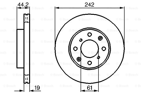 Prednji kočioni diskovi BS0986478503 - Honda CRX 85-92