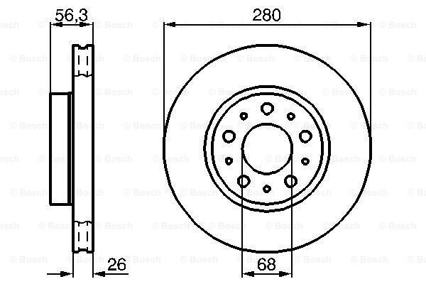 Prednji kočioni diskovi BS0986478298 - Volvo Seria 900 90-