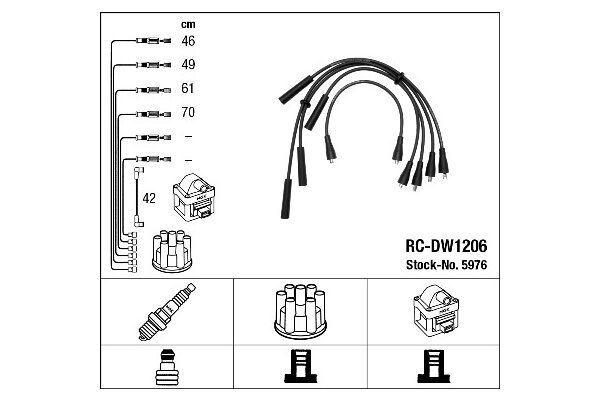 Komplet kablova za paljenje svećica FSO Polonez 78-02