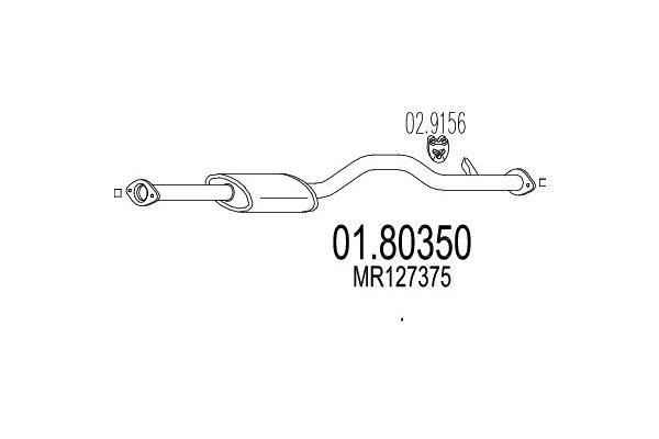 Auspuh Mitsubishi L200 96-07, srednji lonac