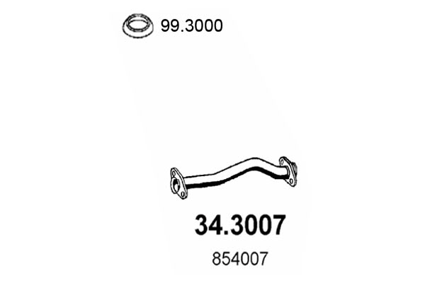 Auspuh 854007 - Opel Ascona C 81-88, prednja izduvna cev